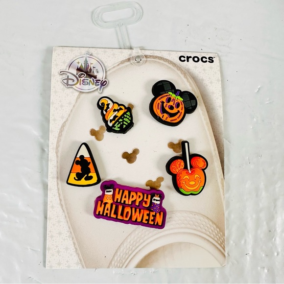 CROCS | Accessories | Nwt Crocs Jibbitz Disney Halloween Theme Set Of 5 ...